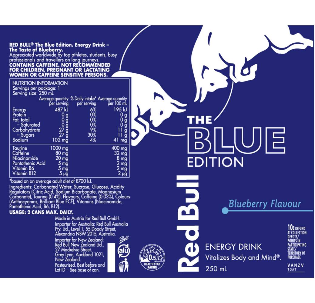 Red Bull The Blue Edition Energy Drink Delivery Near Me | Order Online ...