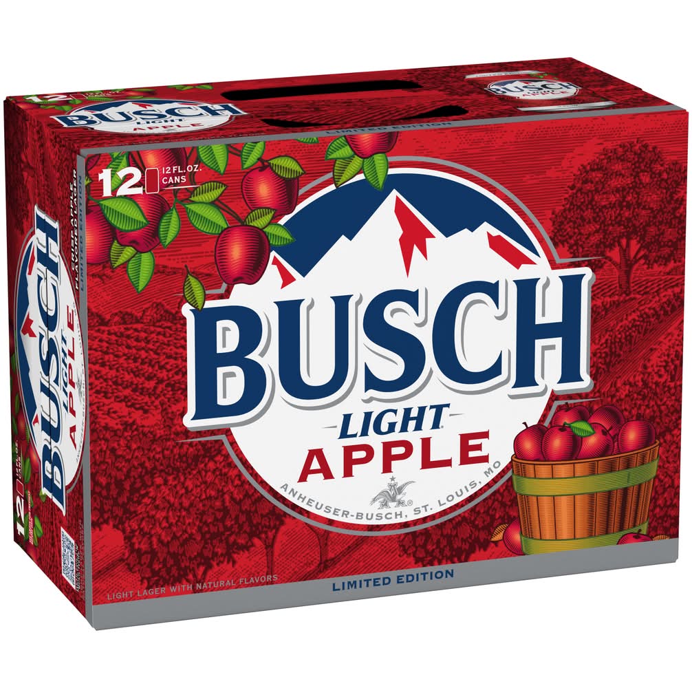 7-Eleven - Busch Light American Lager Beer, Apple (12 x 12 fl oz ...
