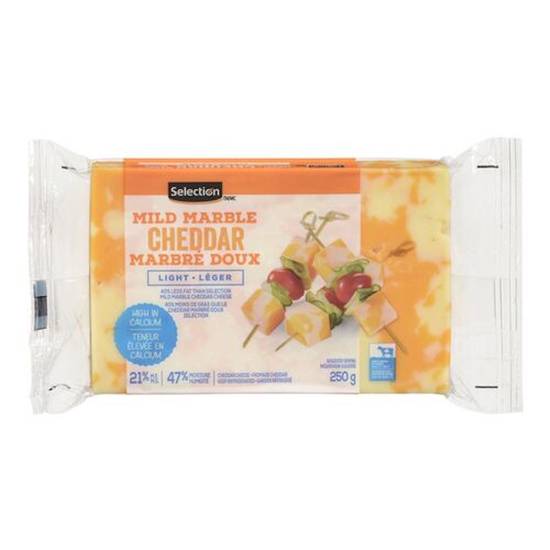 Selection cheddar marbré doux léger (200 ml) - light mild marble ...