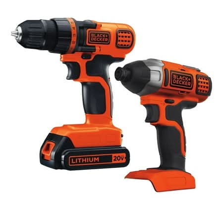 BLACK+DECKER 20V Max Cordless Brushed Tool Drill Driver and Impact ...