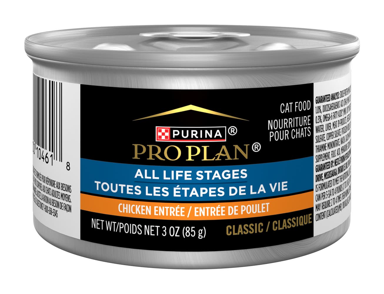Purina Classic Chicken Pate Entree Wet Cat Food, All Life Stages (3 oz ...