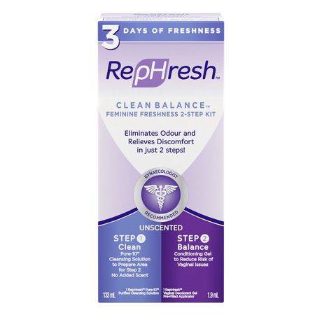 Rephresh Clean Balance Feminine Freshness Kit (133 ml and 1.9 ml ...