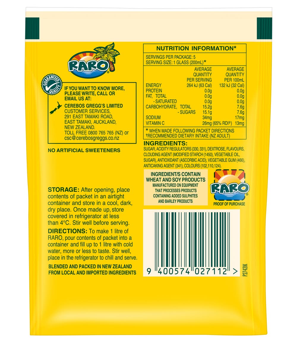 Raro Powdered Beverage Passion Orange Delivery Near Me | Order Online ...