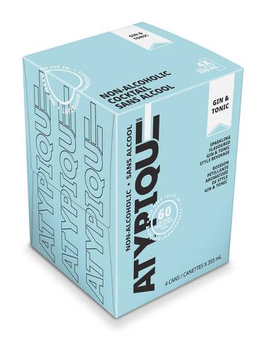 ATYPIQUE Cocktail sans alcool gin tonic - gin and tonic non alcoholic ...