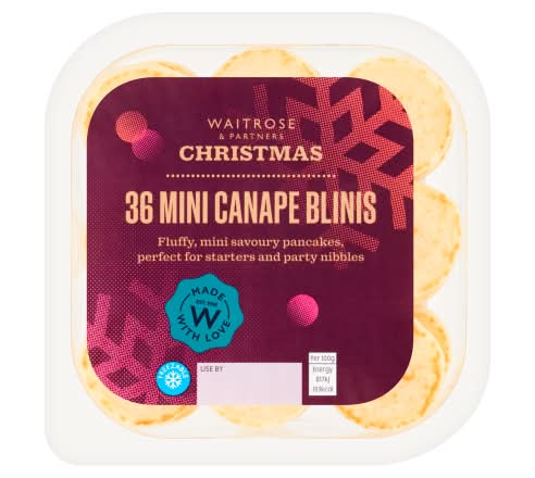 Waitrose & Partners Canape Blinis Delivery Near Me | Order Online ...