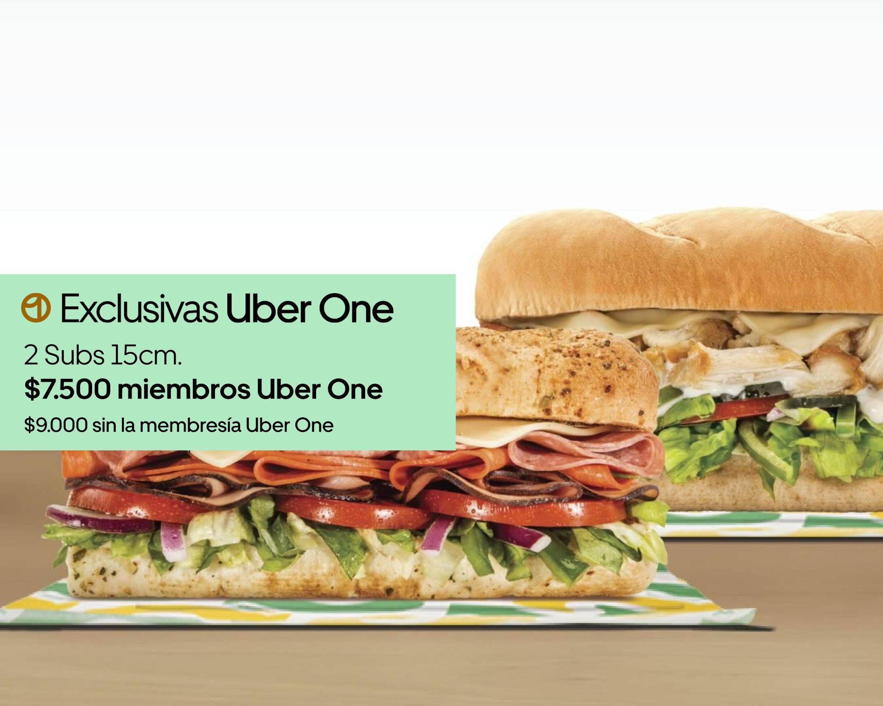 Subway - YMCA Menú a Domicilio【Menú y Precios】Concepción | Uber Eats