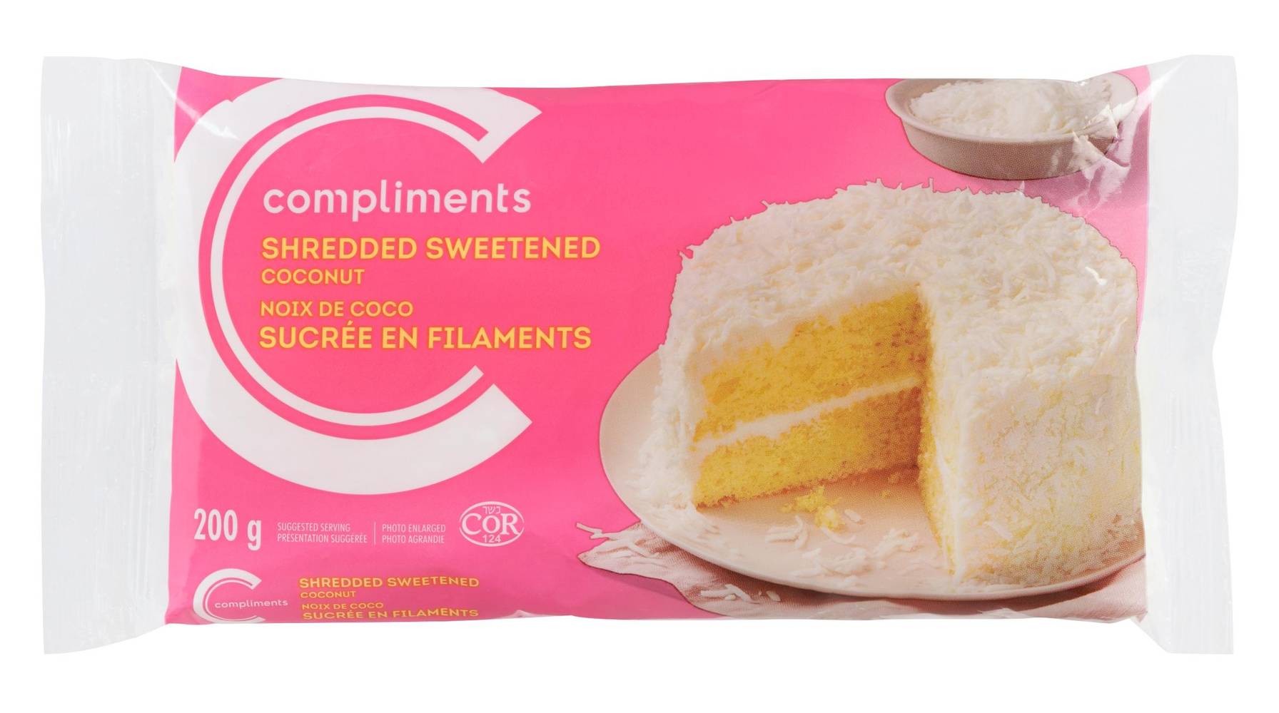 Compliments Noix de coco sucrée en filaments - shredded sweetened ...