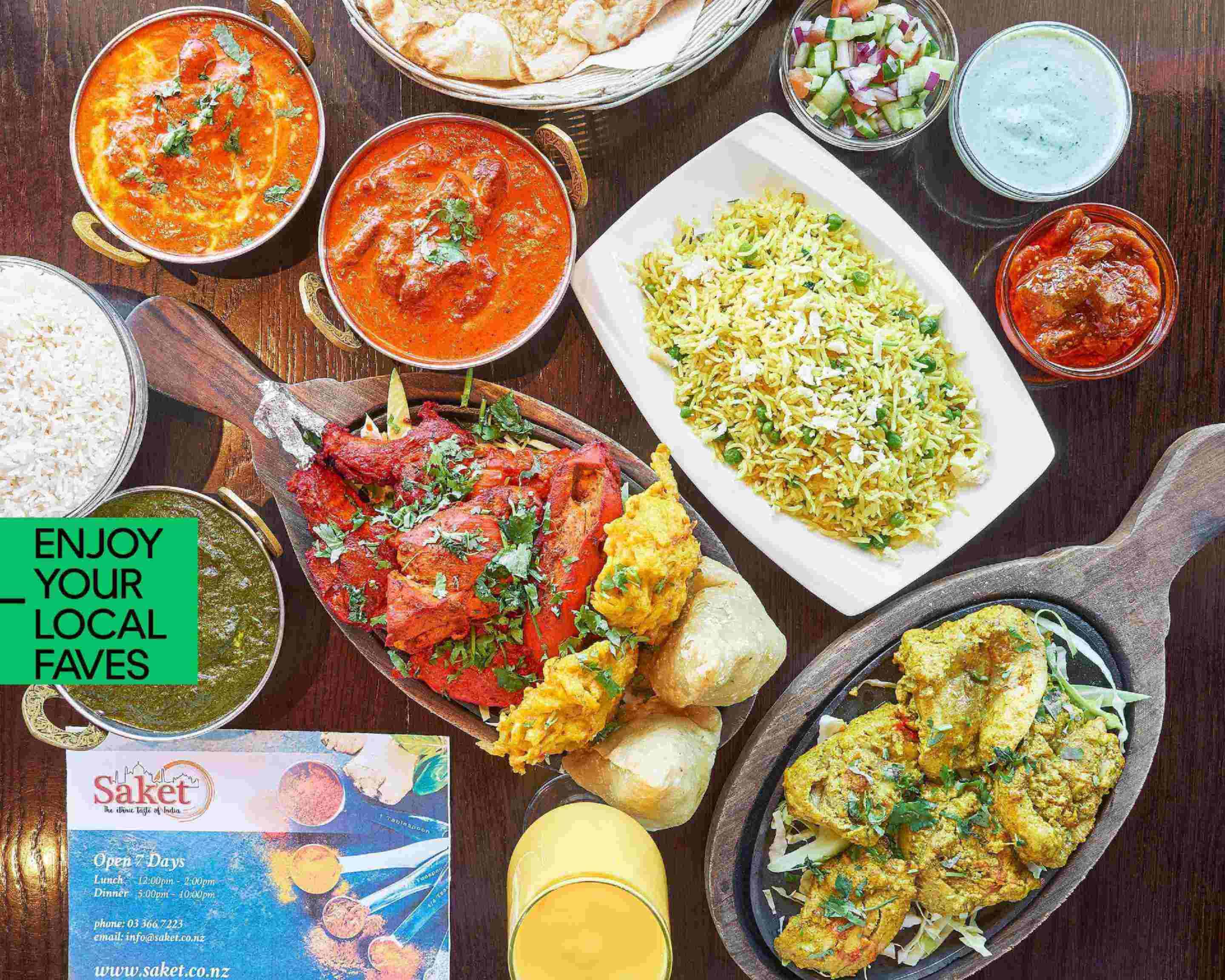 Order Saket Indian Restaurant delivery online | Prebbleton | Takeaway ...