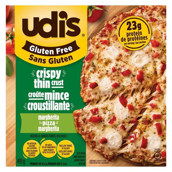 Udi's Crispy Thin Crust Margherita Pizza (493 g) | Delivery Near You ...