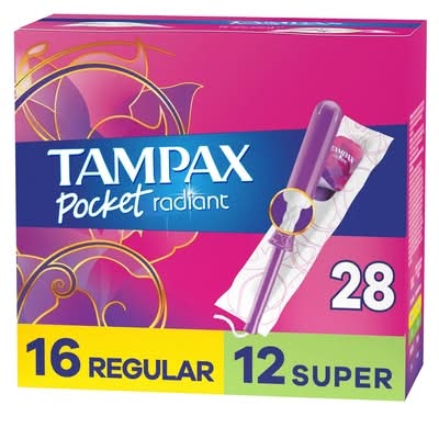 Tampax Pocket Radiant Tampons Delivery Near Me | Order Online | Uber Eats