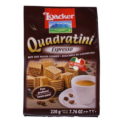 Loacker Quadratini Espresso Wafer Cookies (220 g) | Delivery Near You ...
