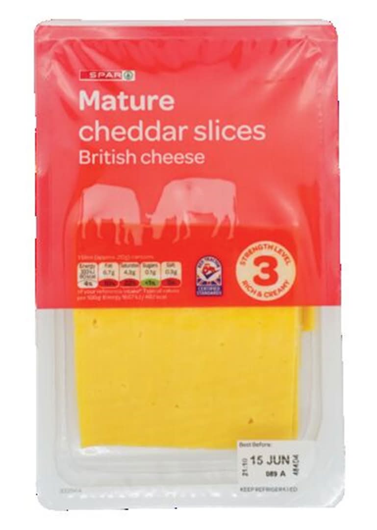SPAR Mature British Cheddar Cheese Slices Delivery Near Me | Order ...