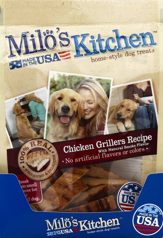 Milo's Kitchen Chicken Grillers Recipe Home Style Dog Treats | Delivery ...