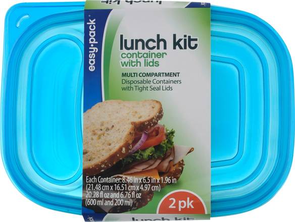 Easy-Pack Lunch Kit Multi Compartment Container With Lids (2 ct ...