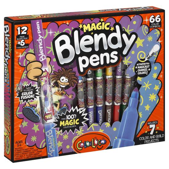 Color Loco Ages 5+12 Magic Blendy Pens + 6 Fusion Chambers Kit ...