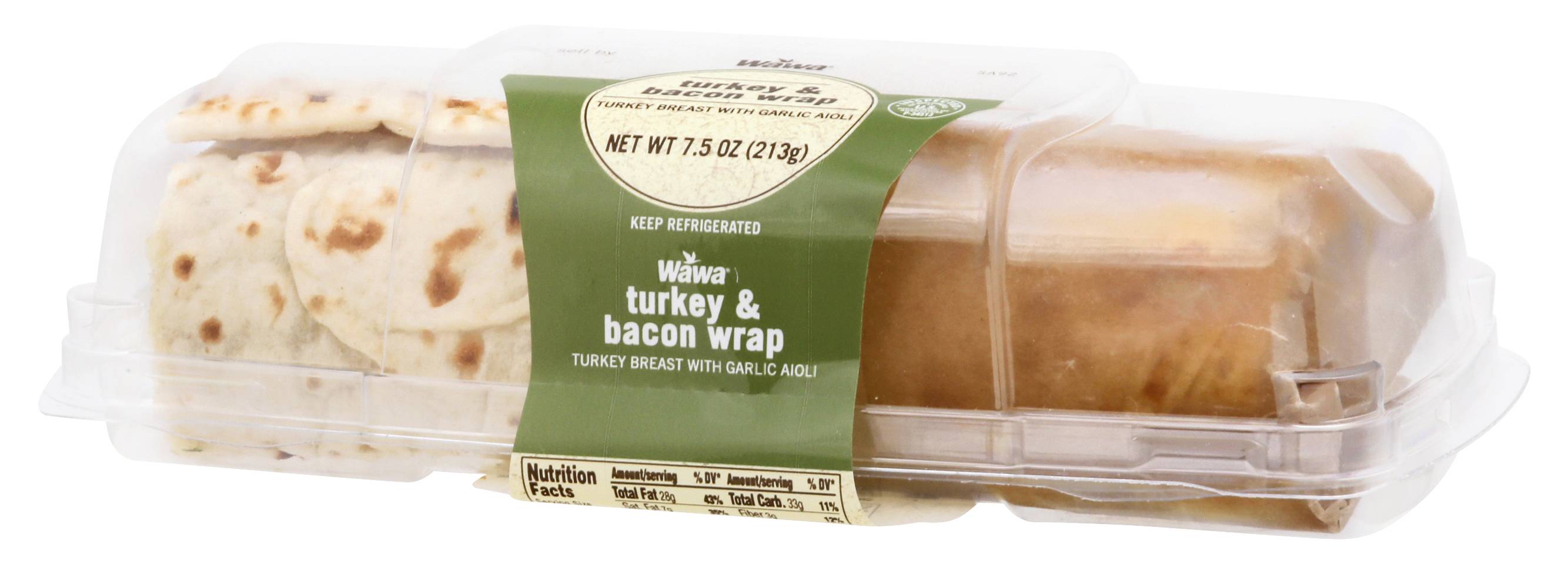 Wawa Turkey & Bacon Wrap (7.5 oz) | Postmates