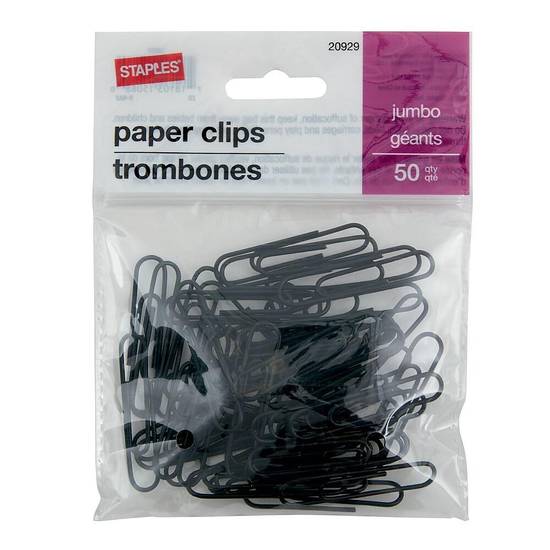 Black Vinyl Coated Paper Clips