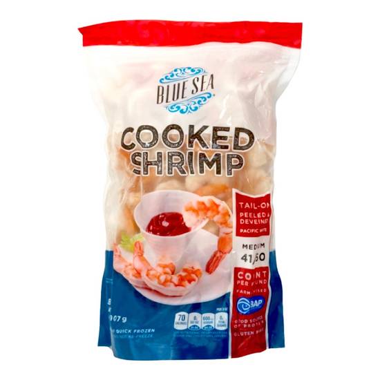 Blue Sea Medium Tail on Peeled & Deveined Cooked Shrimp (2 lbs ...