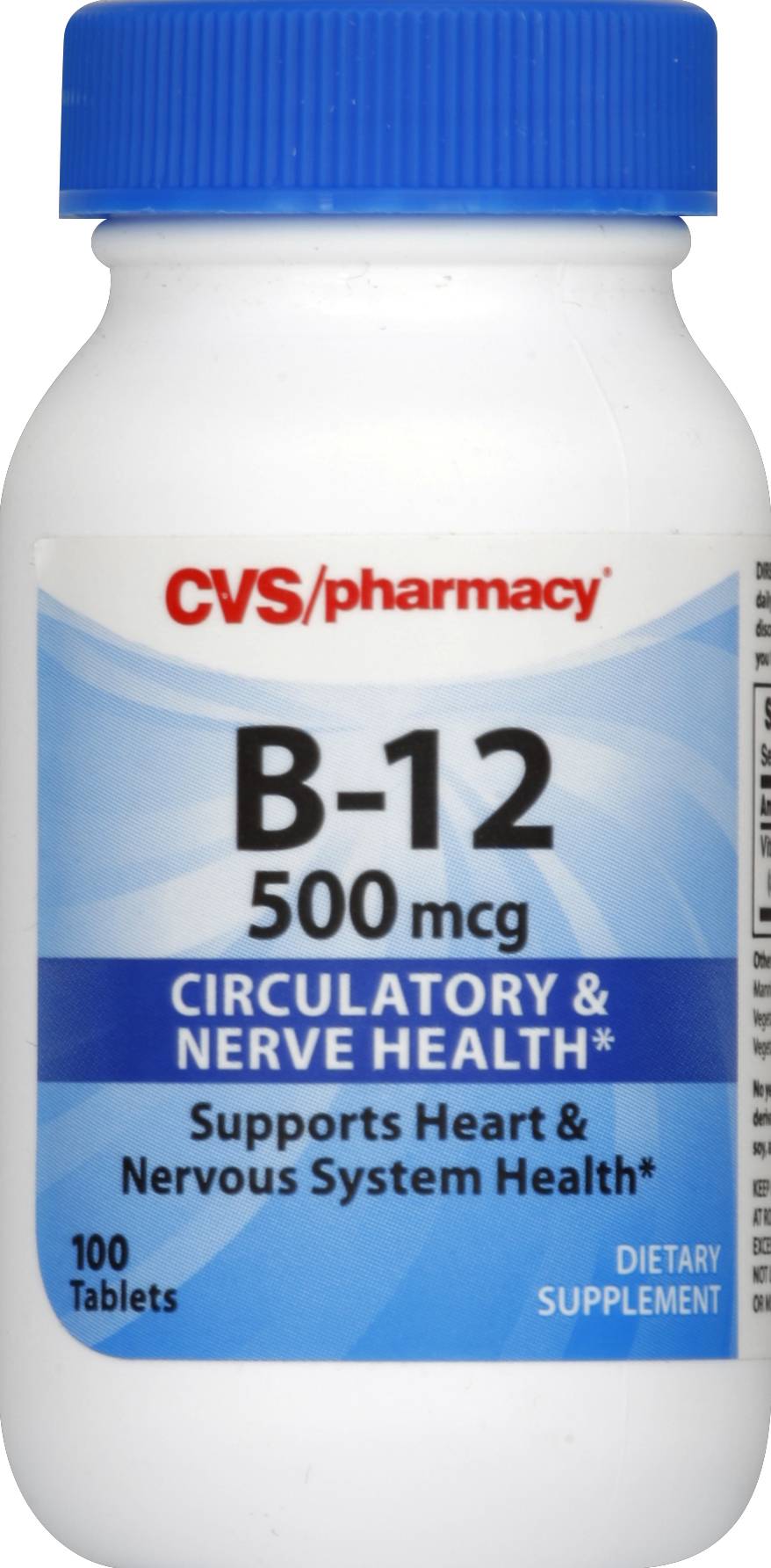 CVS Pharmacy B-12 500 Mcg Circulatory & Nerve Health Tablets Delivery ...