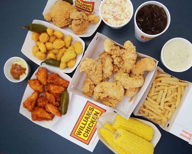 Williams chicken menu store