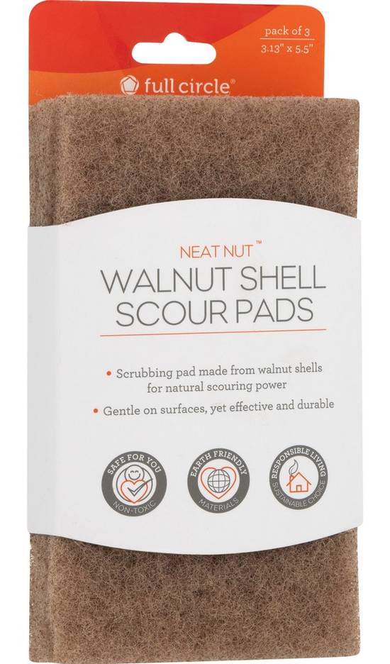 Full Circle Neat Nut Walnut Shell Scour Pads (3 pack) | Delivery Near ...