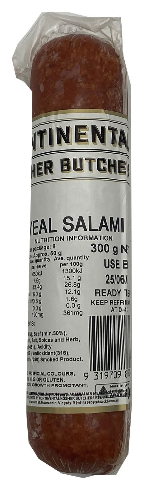 Continental Kosher Butcher Veal Salami Delivery Near Me | Order Online ...