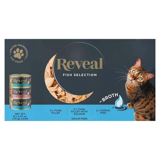 Reveal Pet Food Grain Free Fish Selection Cat Food in Broth Variety ...