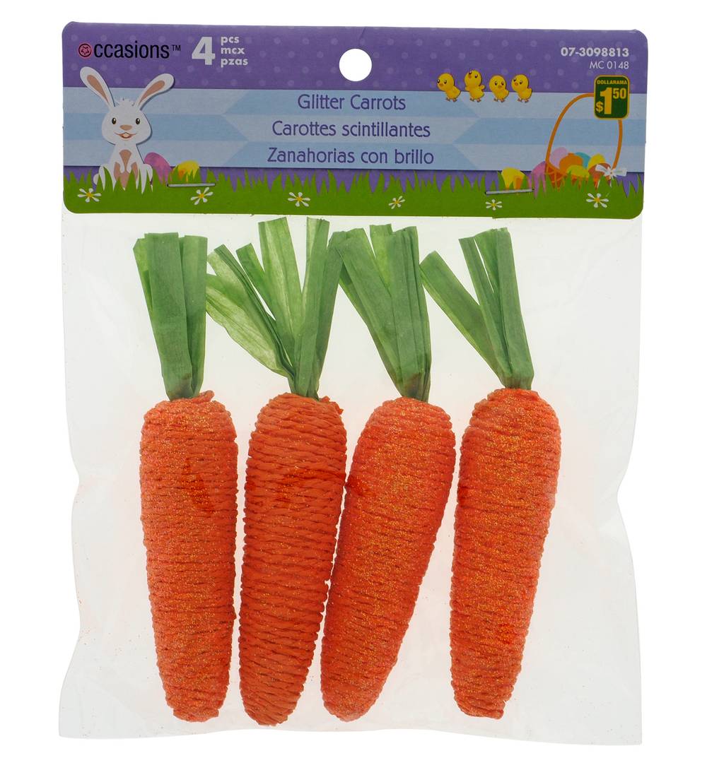 Occasions Easter Glittered Styrofoam Carrots Delivery Near Me | Order ...
