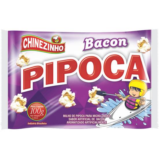 Chinezinho milho de pipoca para micro-ondas sabor bacon (100g ...