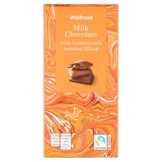 Waitrose & Partners Milk Chocolate With Butterscotch Caramel Filling ...