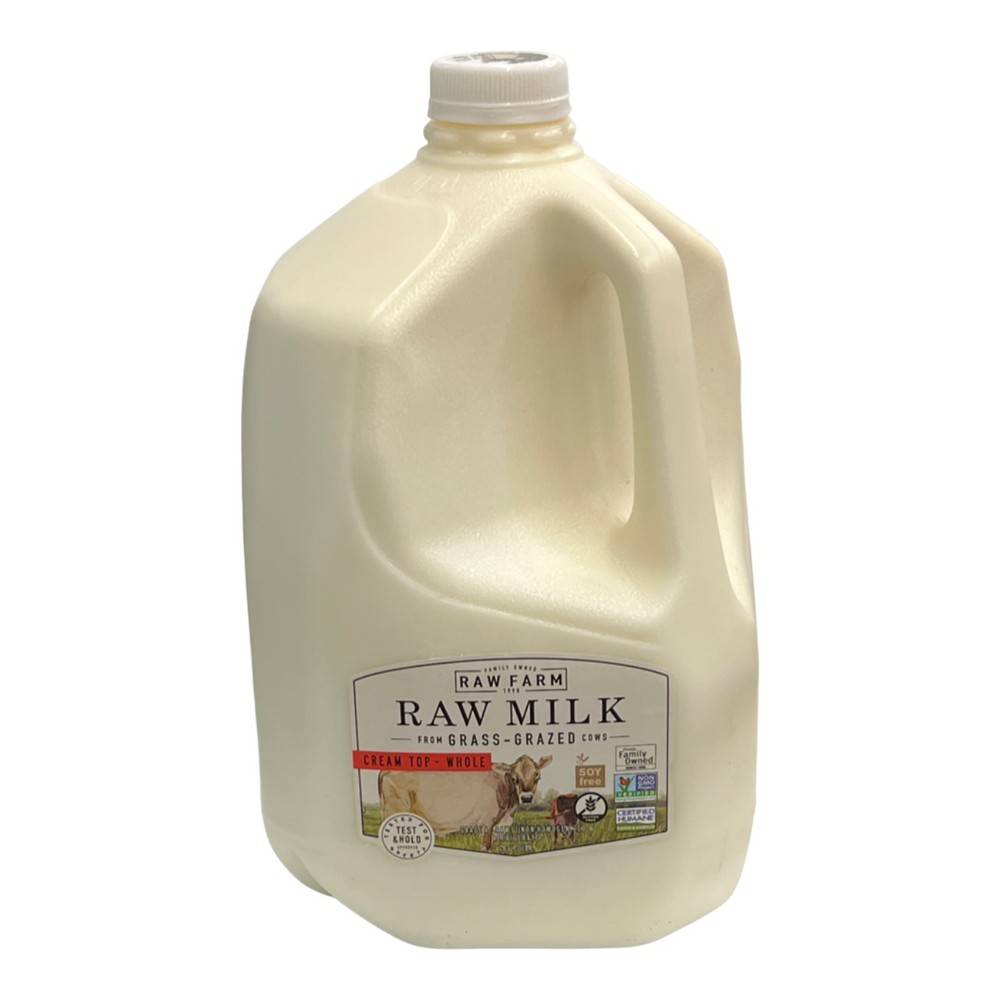 Raw Farm Cream Top Whole Raw Milk (1 gal) | Delivery Near You | Uber Eats