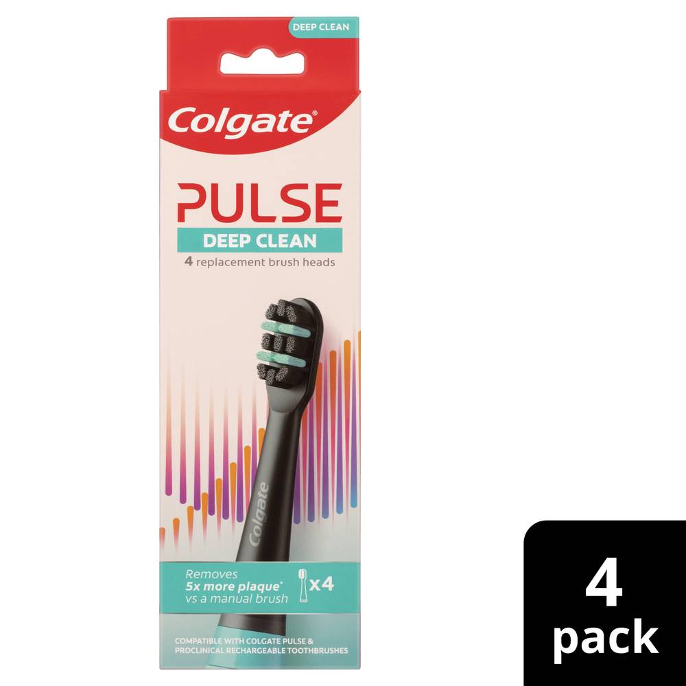Colgate Pulse Deep Clean Electric Toothbrush Replacement Brush Head ...
