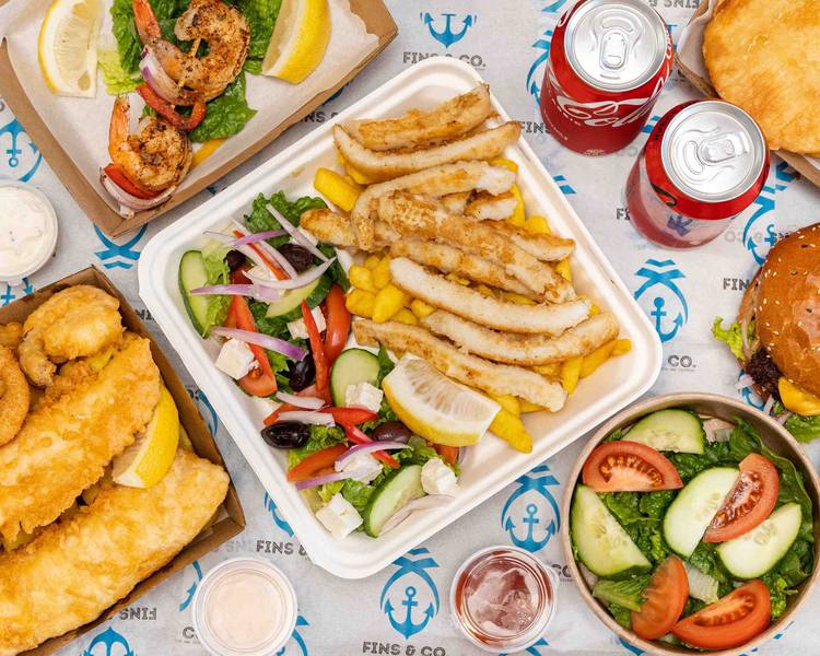 Order Fins & Co. fish & chippery | Menu & Prices | Melbourne Delivery ...