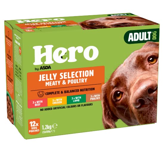 Order ASDA Hero Jelly Selection Meaty & Poultry Wet Dog Food - Delivery ...
