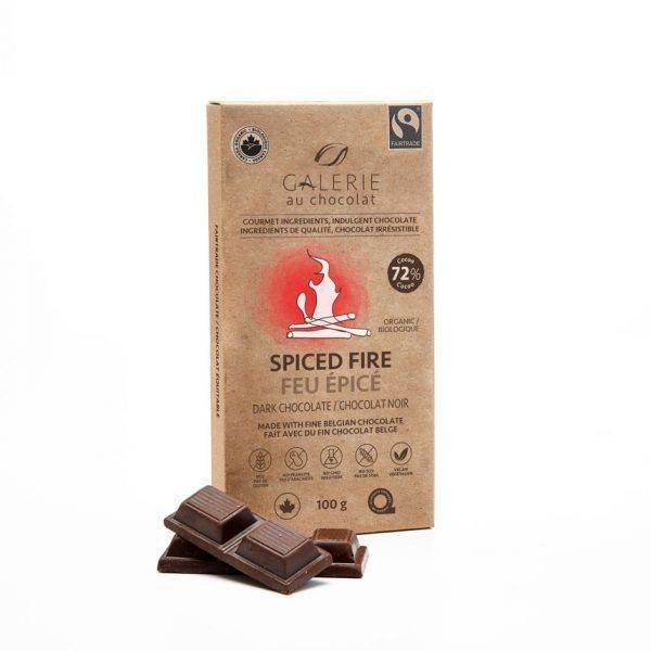 Galerie Au Chocolat Spiced Fire Fairtrade Dark Chocolate - Delivery in ...