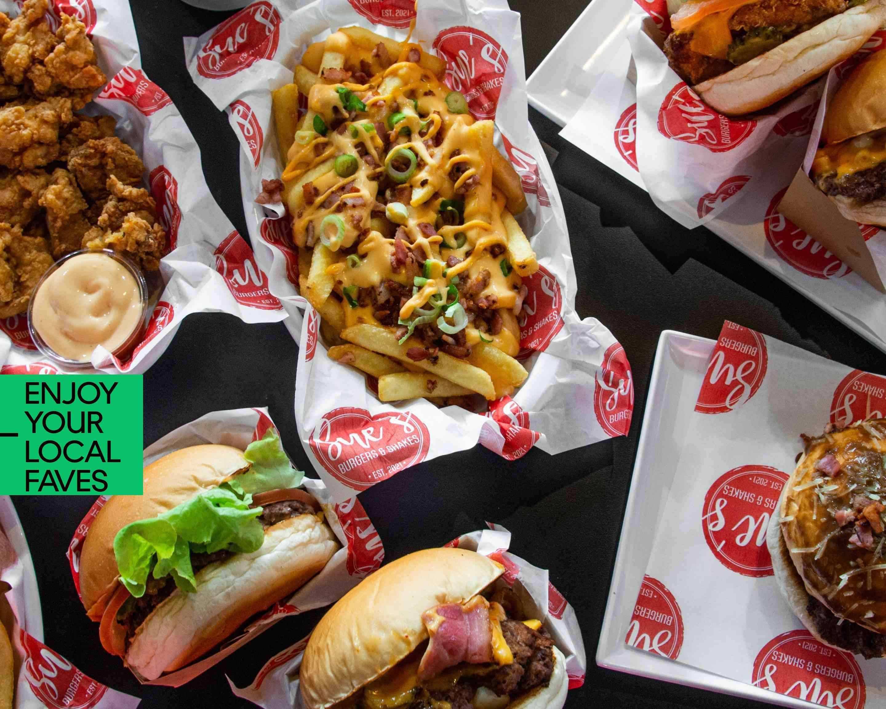 Order Sue's Burgers and Shakes Woolloongabba | Menu & Prices | Brisbane Delivery | Uber Eats