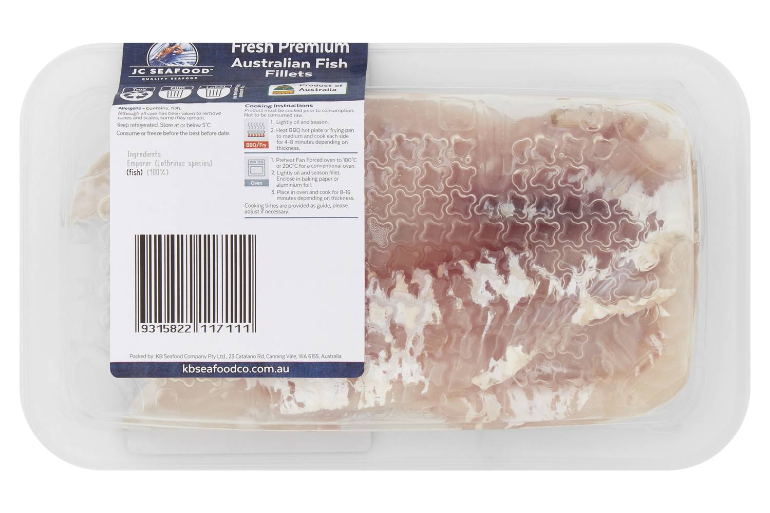 JC Seafood Fresh Premium Australian Emperor Fish Fillets Delivery Near ...
