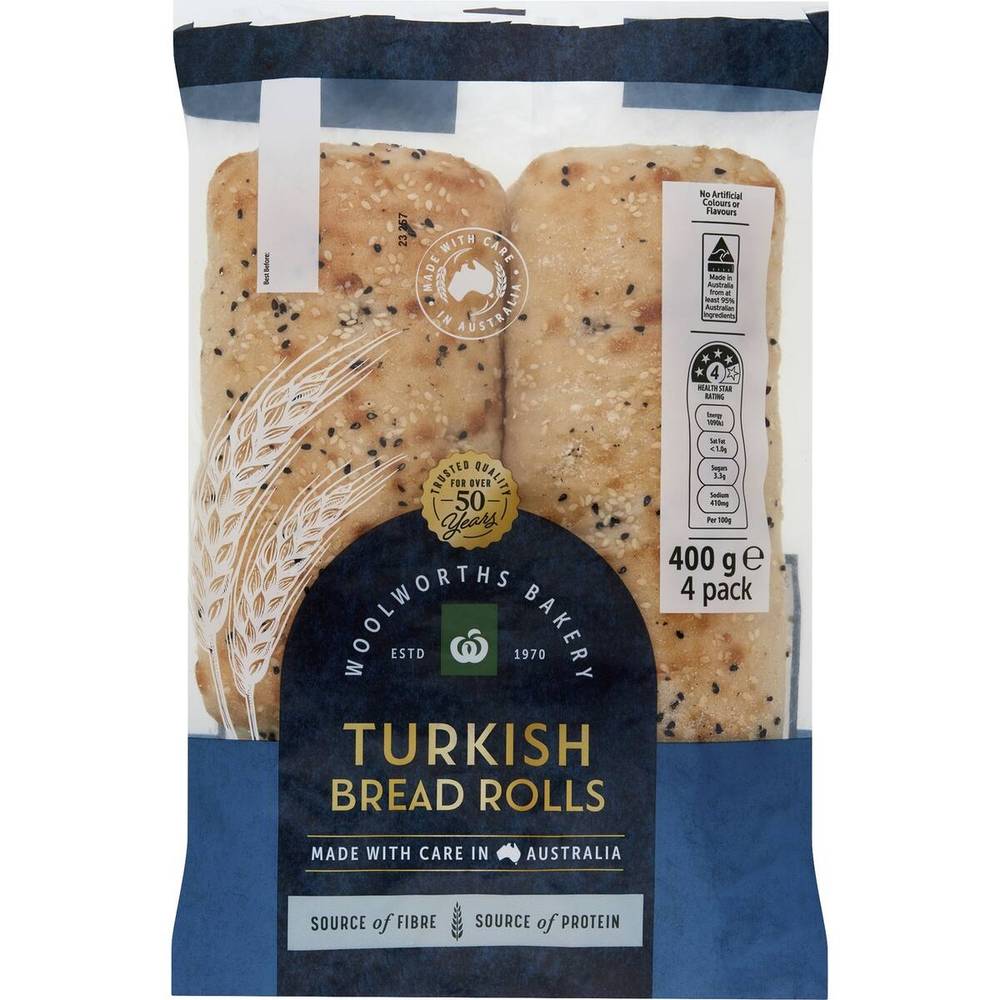 Woolworths Stonebaked Turkish Bread Rolls Delivery Near Me | Order ...