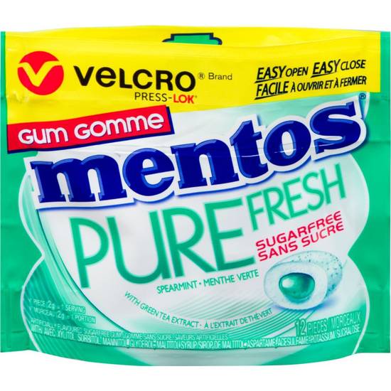 Mentos pure fresh gomme (12 unités, menthe verte) - pure fresh gum ...