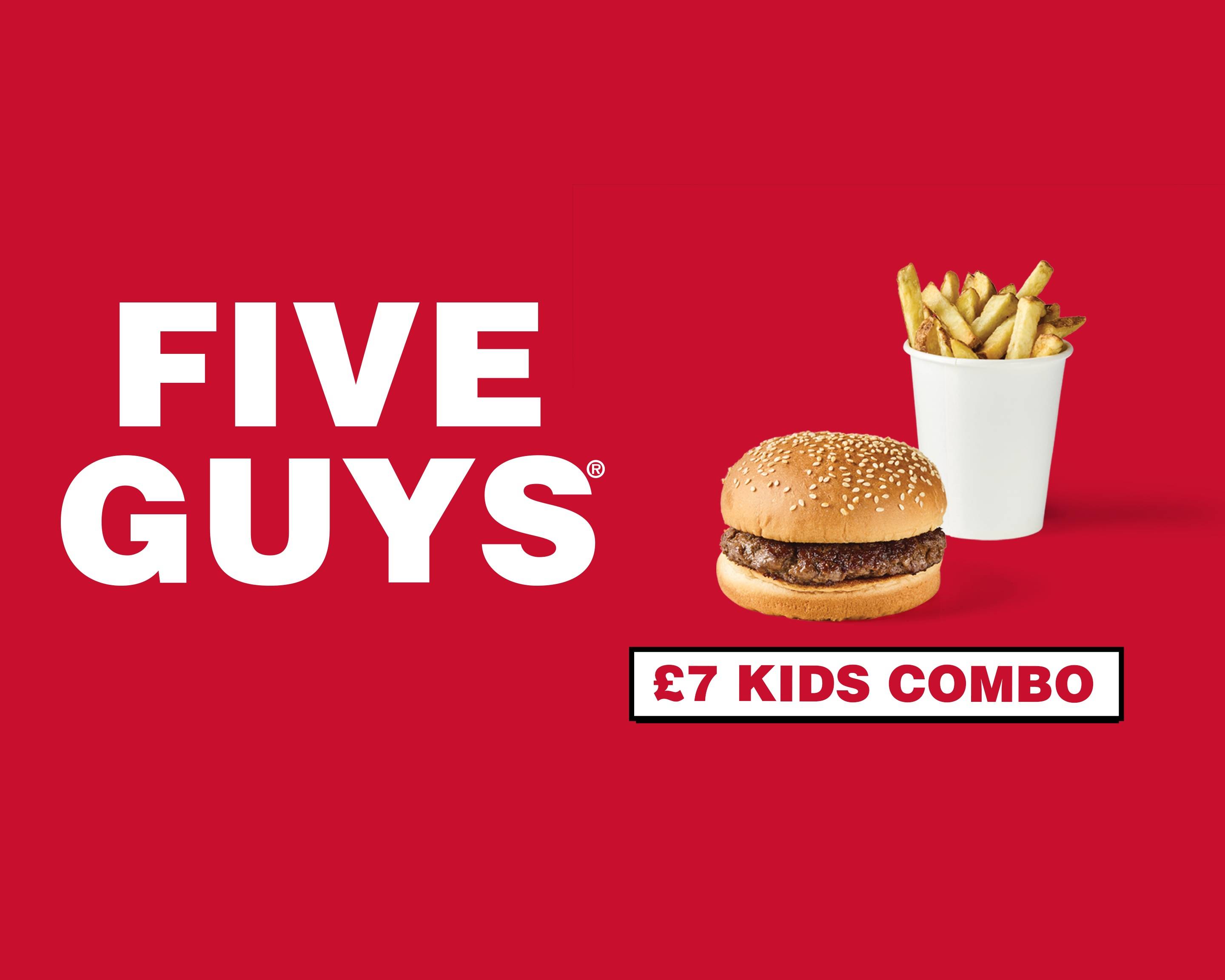Five Guys - Burgers, Fries & Shakes - Nottingham Showcase Menu & Prices ...