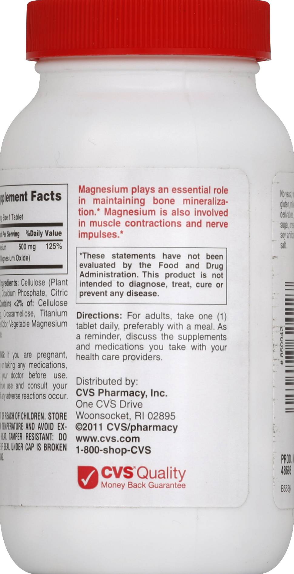 CVS Pharmacy Magnesium 500 mg - Delivery in Under an Hour | Vitamins ...