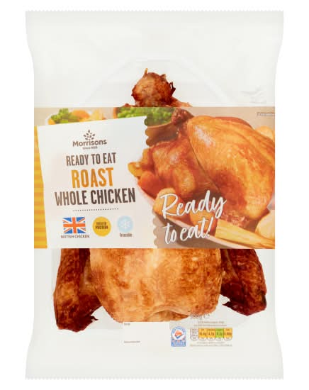 Morrisons - Morrisons Ready To Eat Roast Cooked Whole Chicken (900g ...