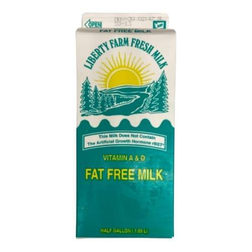 Liberty Fat Free Milk (1/2 gal) | Delivery Near You | Uber Eats