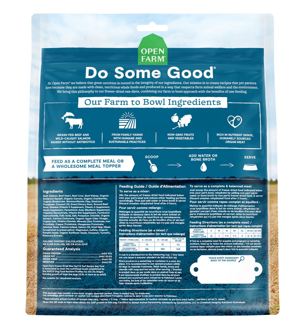 Open Farm Freeze-Dried Raw Surf & Turf Recipe Food For Dogs Delivery ...