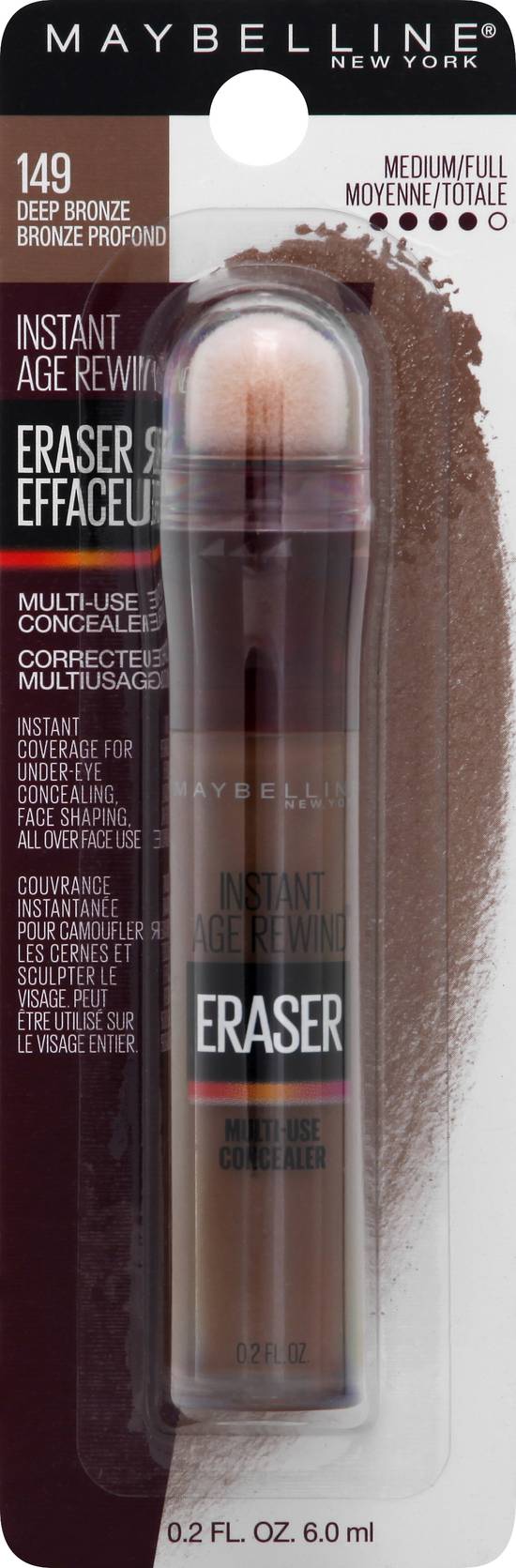 Maybelline Instant Age Rewind Eraser Concealer 149 Deep Bronze ...