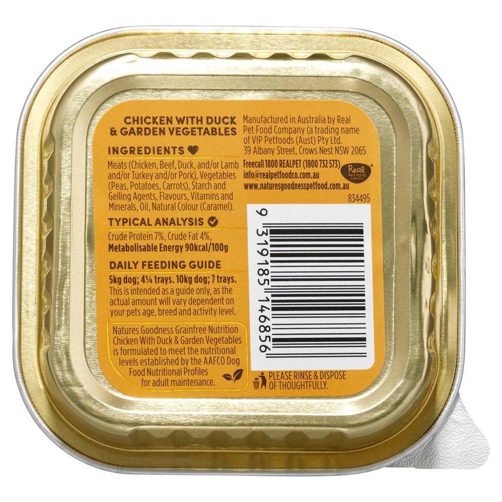Natures Goodness Grain Free Chicken With Duck and Garden Vegetables Wet ...