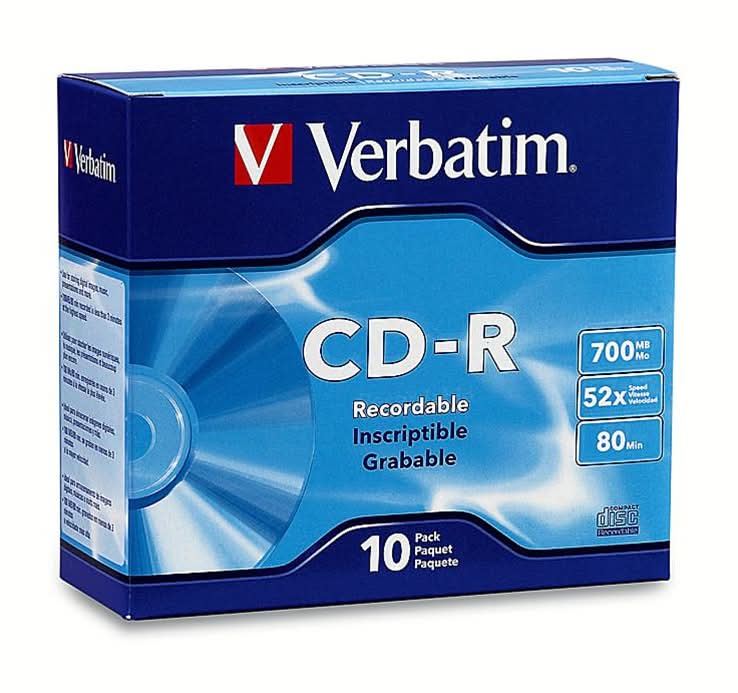 Verbatim Cd-R Recordable Compact Disc 700mb 80min 52x Delivery Near Me ...