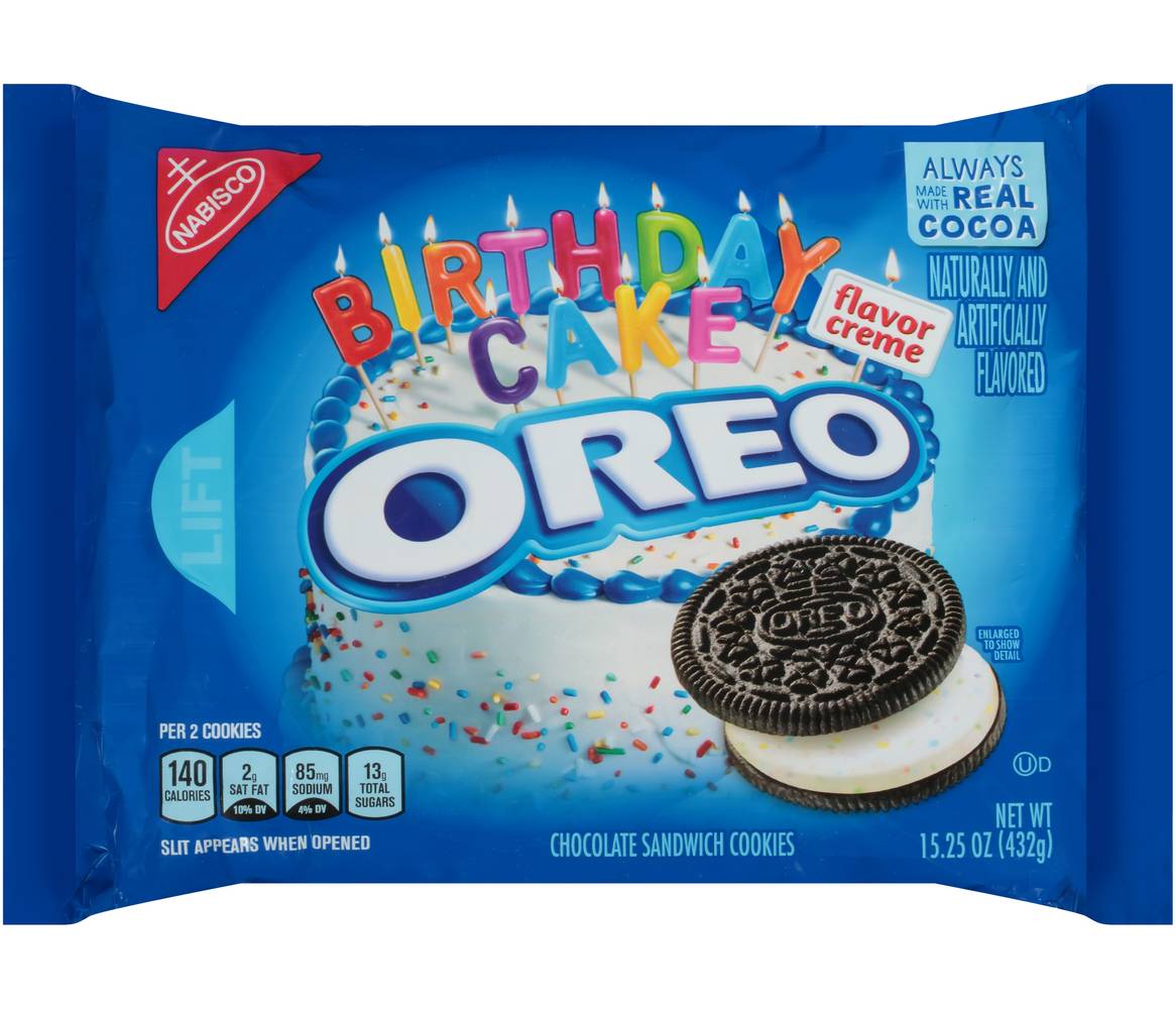 Oreo Birthday Cake Chocolate Sandwich Cookies Delivery Near Me | Order ...