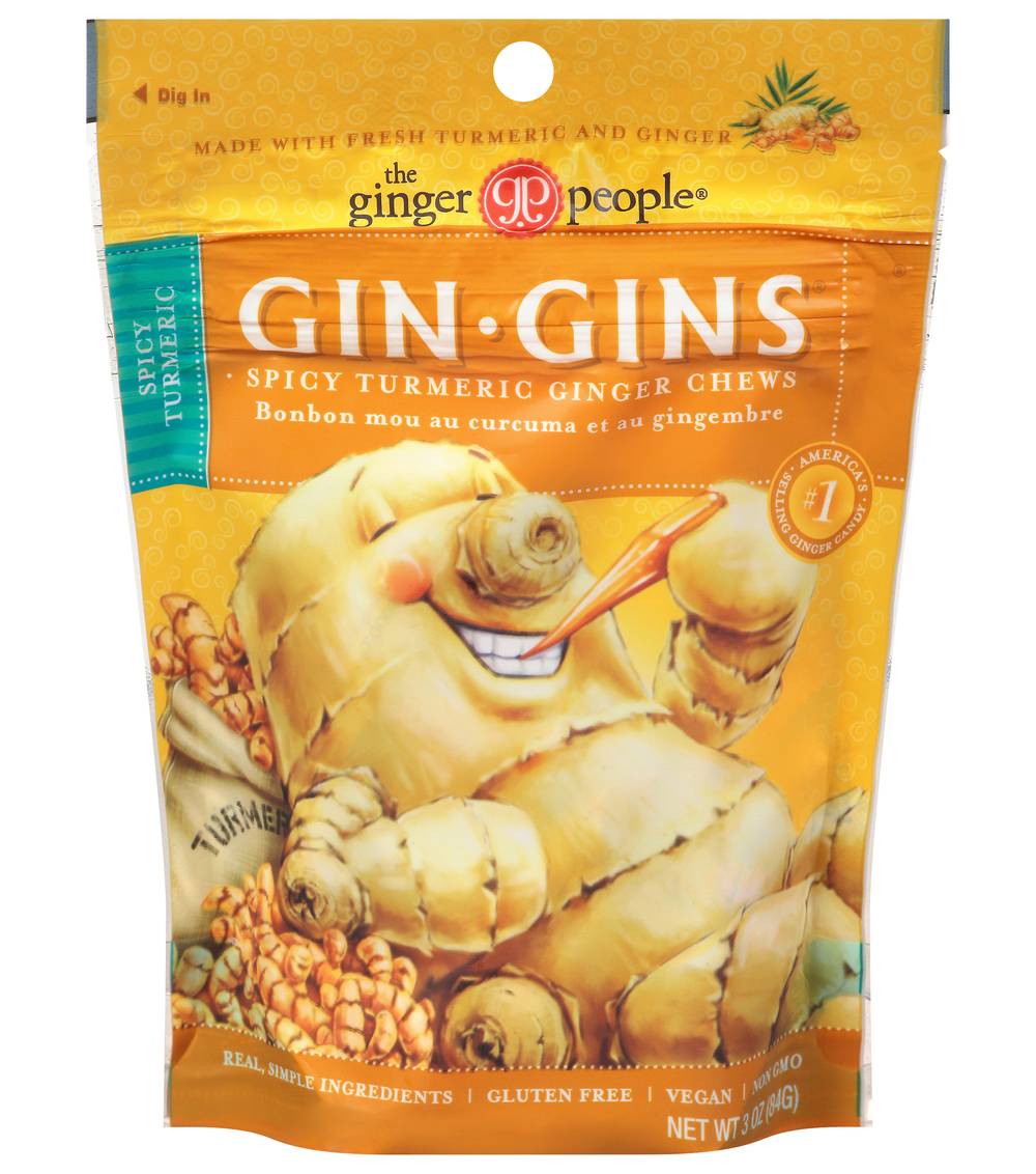 The Ginger People Gin Gins Double Strength Hard Ginger Candy (3 oz ...