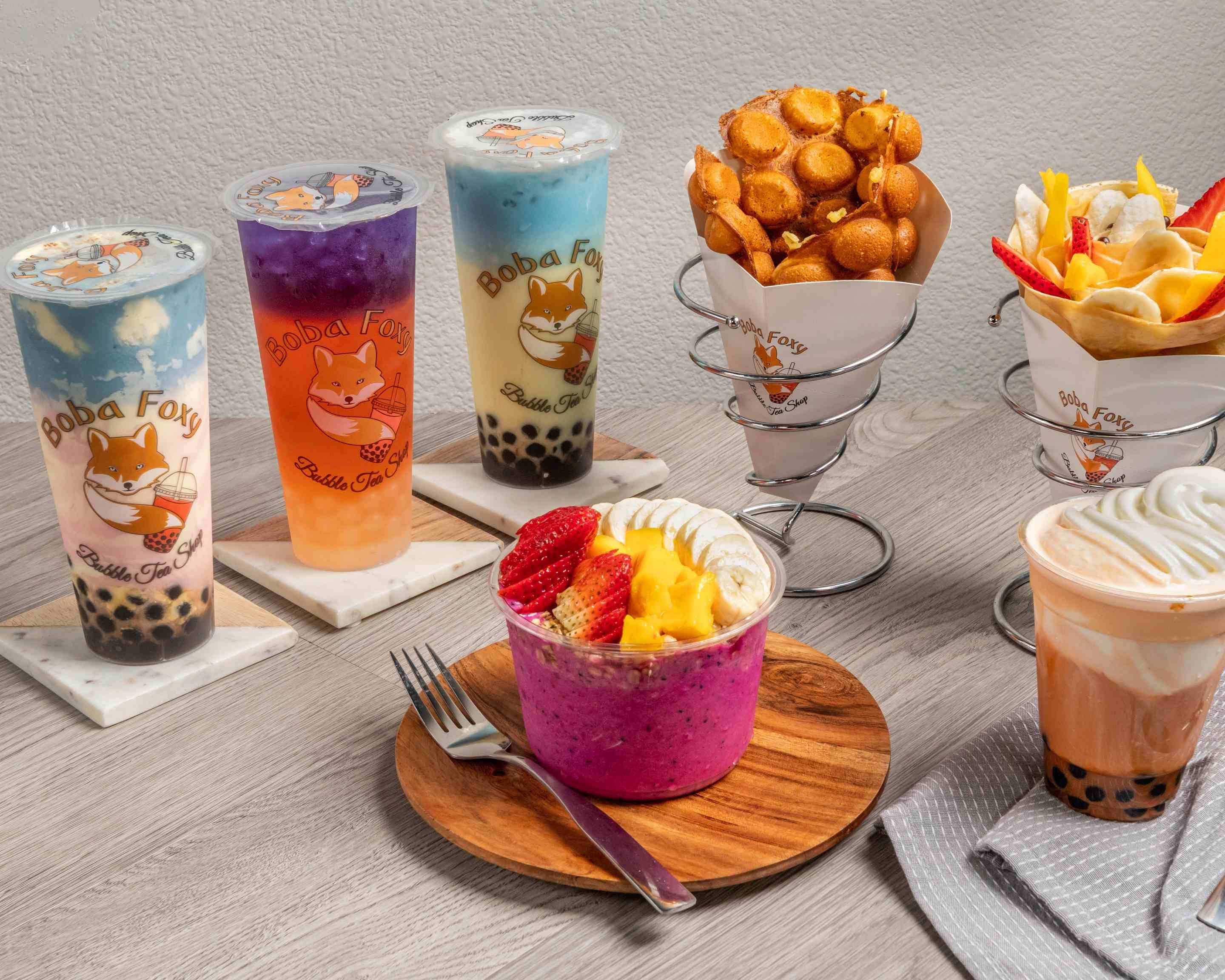 Order Boba Foxy Bubble tea, Waffles, Crepes, Acai Bowls and Smoothies ...
